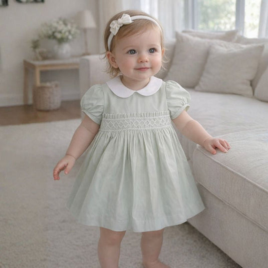 Coordinato Baby Lord a costa inglese in lana tortora e blu scuro con f ...